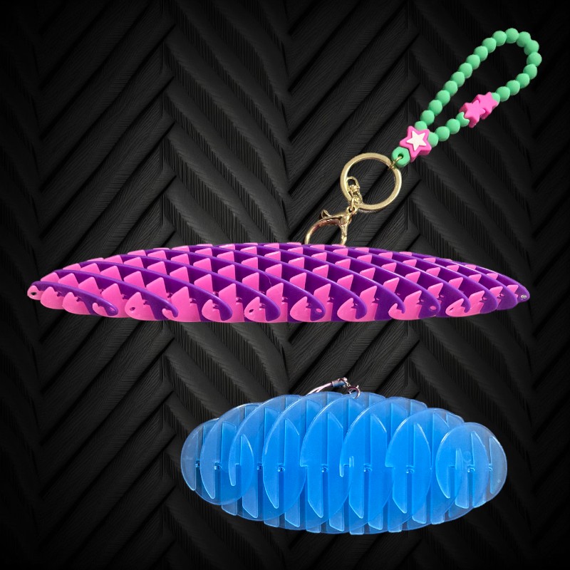 ASSORTED COLOR FIDGET SPACE WORM | Gloworks