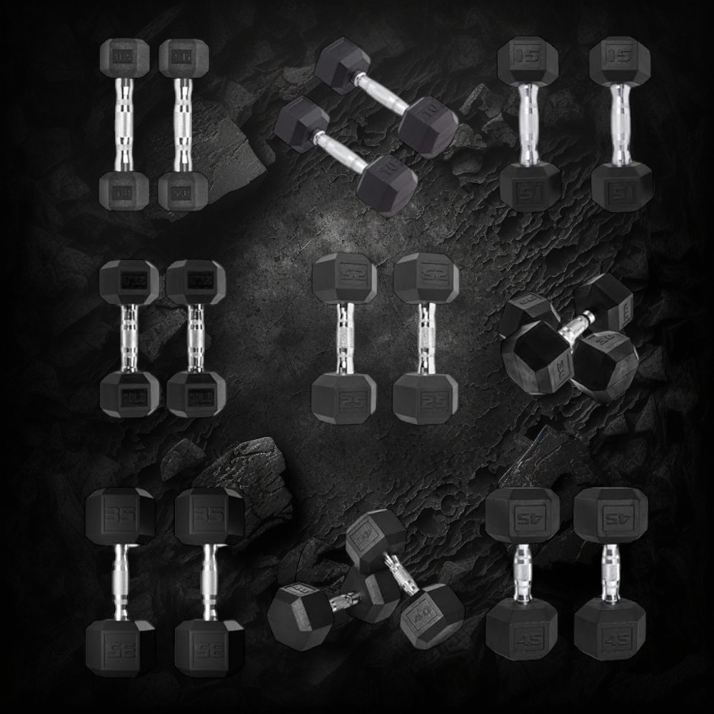 COMPLETE HEX DUMBBELL SET | Gloworks