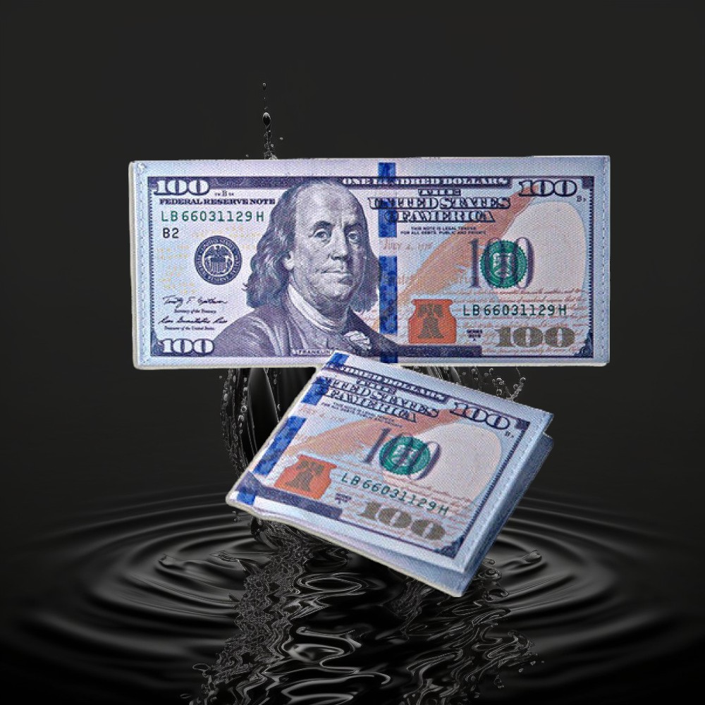 BI-FOLD WALLET WITH MONEY PRINT | Gloworks