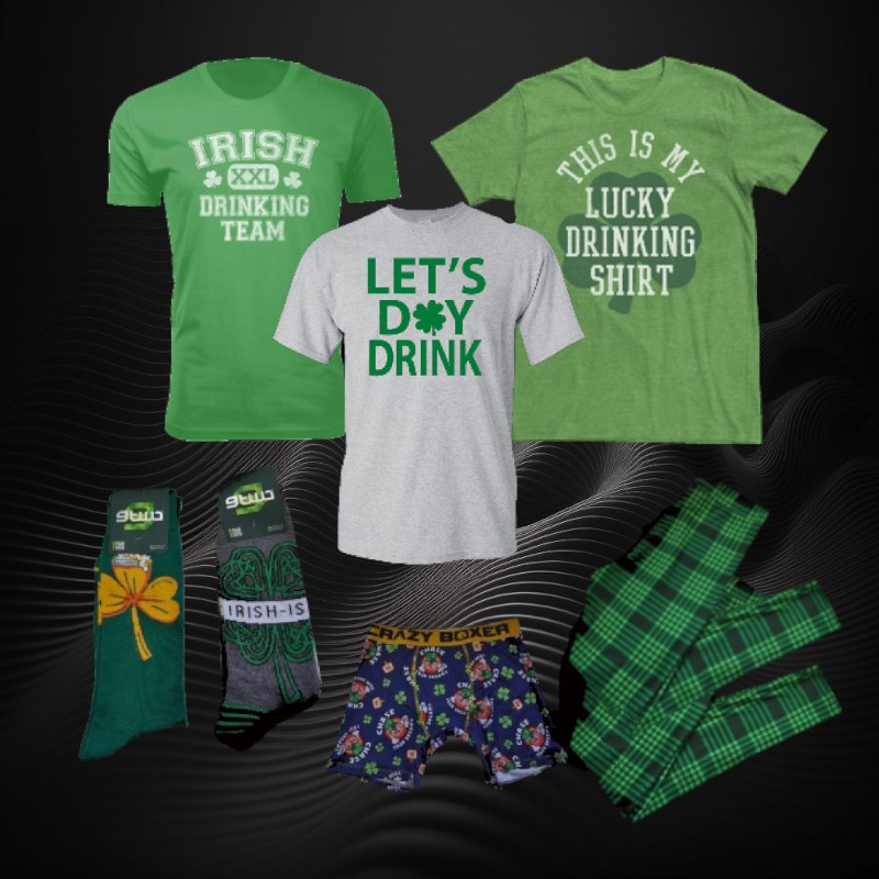 ASSORTED CLOTHING BUNDLE ST. PATRICK'S DAY ITEMS 100 PIECES | Gloworks