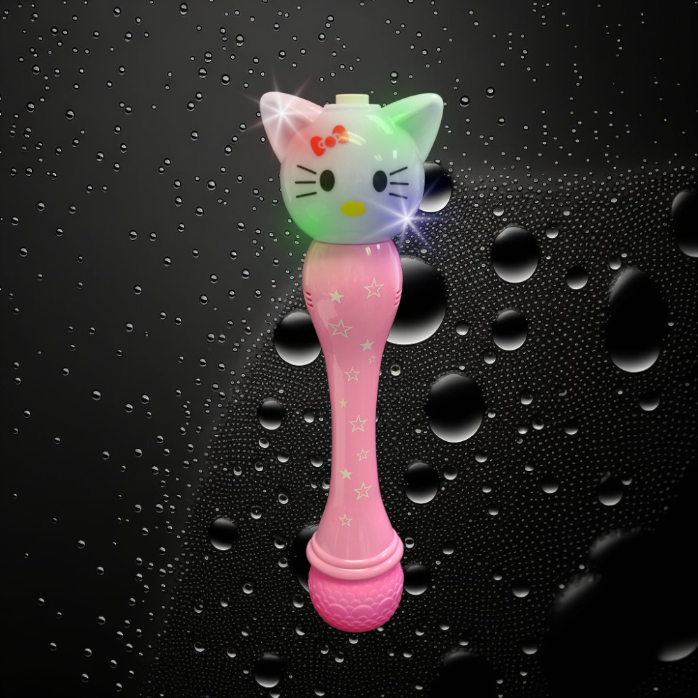 LED FLASHING KITTY BUBBLE WAND | Gloworks